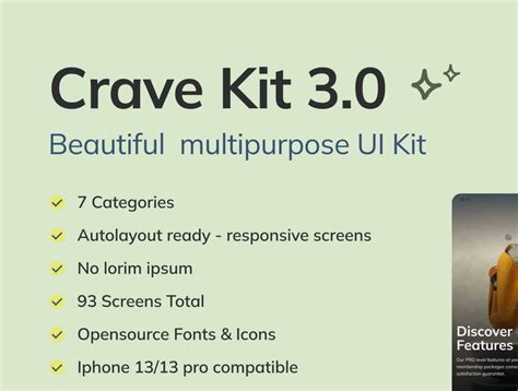 crave multipurpose ui kit 3 0 ui kit kit design guidelines