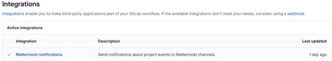 [git] Gitlab 내역 Mattermost Bot으로 연동하기