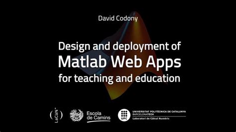 design and deployment of matlab web apps for teaching and education