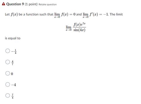 solved let f x be a function such that limx→0f x 0 and