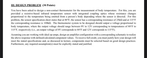 Solved III DESIGN PROBLEM Points You Have Been Asked Chegg Com