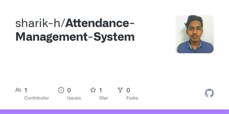 Github Sharik H Attendance Management System