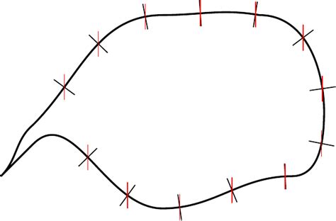 How To Draw Straight Lines Along A Smooth Curve In Tikz Tex Latex