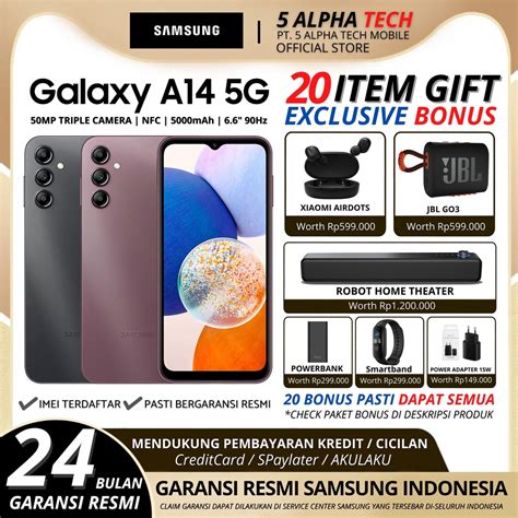 Jual SAMSUNG Galaxy A14 5G NFC 12 128GB 6GB 6GB RAM PLUS Garansi Resmi Samsung Shopee