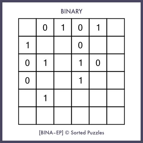Binary Bina 5 005p Sorted Puzzles