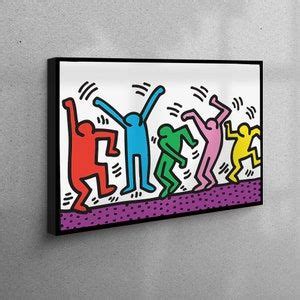 Keith Haring Dancing People Canvas Keith Haring Dancing Etsy