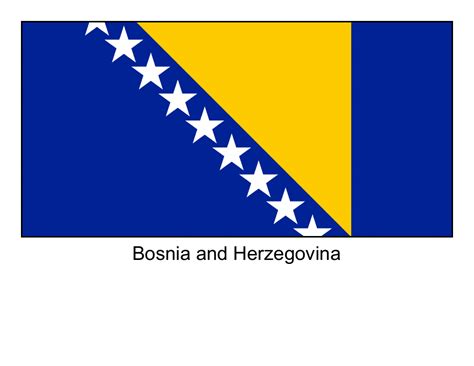 Bosnia And Herzegovina Flag Template Download Printable Pdf