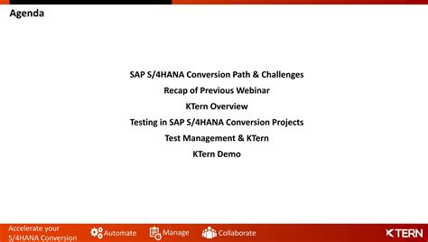 Ktern 101 Automated Test Management For S4hana Conversion Ppt
