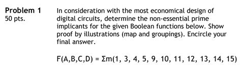Solved Problem 1 50 Pts In Consideration With The Most Chegg Com