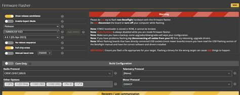 Feature Request User Selectable Firmware Variations For Upgrade Page · Issue 10676 · Mavlink