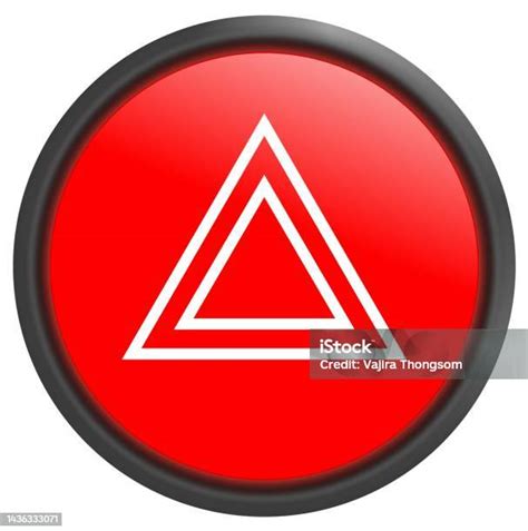 검은 둥근 반지 벡터 일러스트 레이 션이있는 자동차 빨간색 위험 표시등 버튼 0명에 대한 스톡 벡터 아트 및 기타 이미지 0명 3차원 형태 경계 표지 Istock