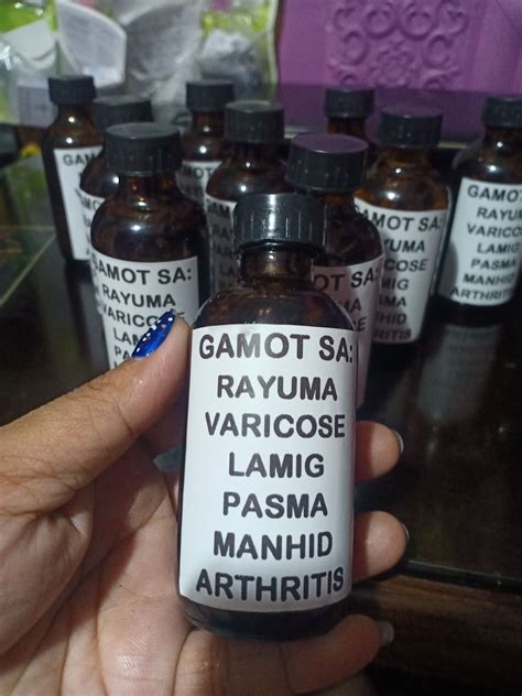 Langis Gamot Sa Rayuma Varicose Lamig Pasma Manhid At Arthritis Sold