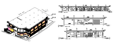 Building Units Elevation And Isometric View Detail In Autocad