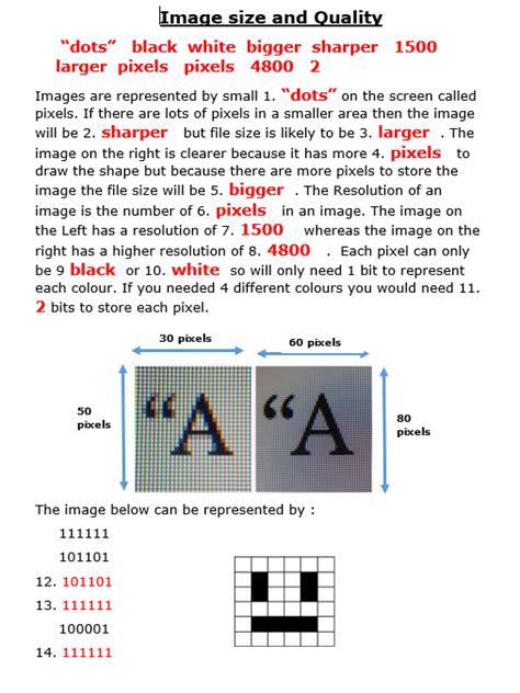 Storing Images Bitmaps Resolution Bit Depth File Size And File
