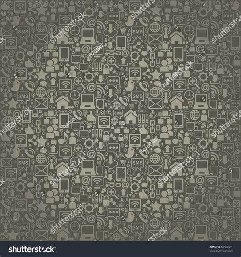 Vector Background Icons Social Computer Network Stock Vector Royalty Free 84582901 Shutterstock