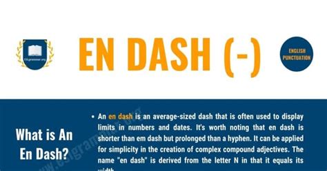 When How To Use En Dash Properly With Useful Examples ESL Grammar