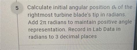 Calculate Initial Angular Position θ0 Of The