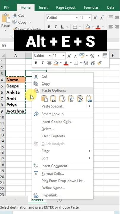 Transpose Vertical To Horizontal In Excel Data Sheet Excel Technology Cyberhubtech Shorts