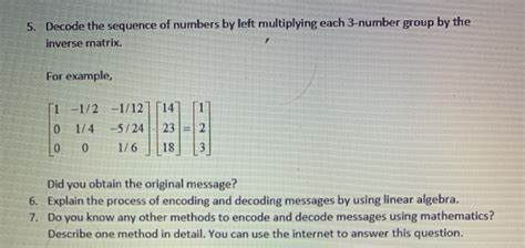 Solved 1 Choose A Message That You Want To Encode It