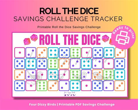 Roll The Dice Savings Challenge Printable Pdf A Printable Challenge