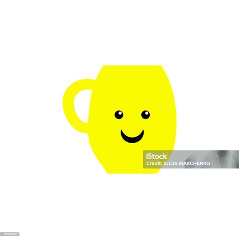인쇄 디자인에 대 한 만화 쾌활 한 컵입니다 미소와 커피 잔 행복한 휴일 러시아 벡터 일러스트 템플릿 디자인입니다 만화 일러스트 쾌활 한 컵 미소와 함께 벡터 카드입니다