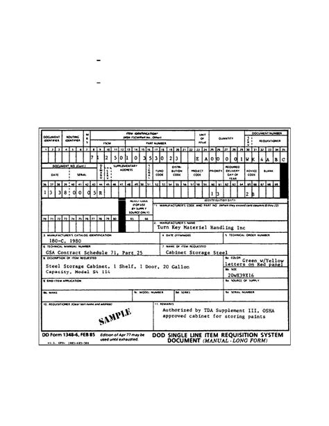 Figure 2 13 Sample Dd Form 1348 6 In Entirety Basic Supply Procedures