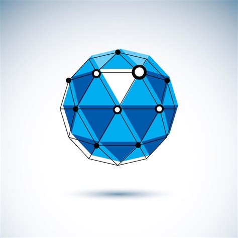 Premium Vector Technology Conceptual Logo Abstract Geometric 3d Faceted Object Digital