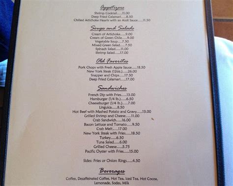 Duartes Tavern Pescadero Menu Prices And Restaurant Reviews
