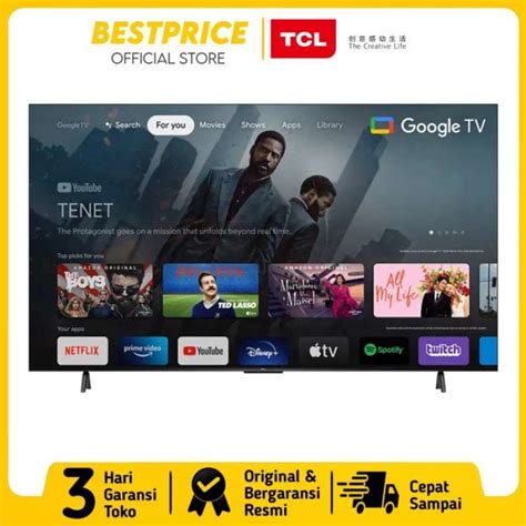 Promo New Tcl 55P635 Smart Tv 55 Inch Tcl 55 Android Google Edgeless 4K Wifi Diskon 2 Di Seller