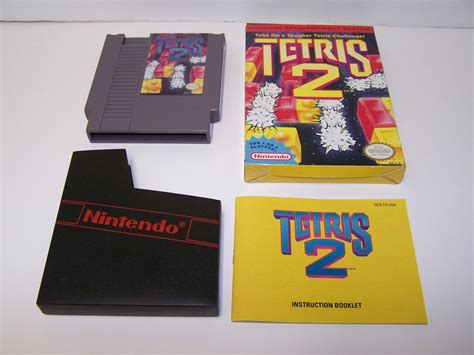 Tetris 2 Original 8 Bit Nintendo Nes Game Cartridge Complete With Box