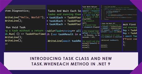 Exploring Asynchronous Programming In C Understanding The Task Class And The New Taskwheneach