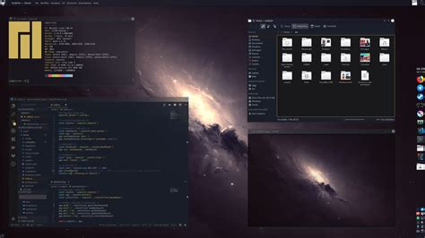 KDE Plasma Manjaro Monokai Ocean Edition Unixporn
