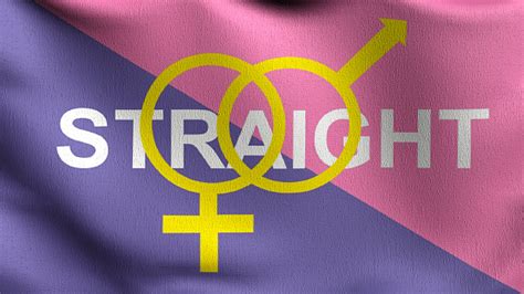 스트레이트 프라이드 바람에 불고 Lgbt 플래그 흔들리는 표지판의 3d 렌더링 그림 0명에 대한 스톡 사진 및 기타 이미지 0명 3차원 형태 Lgbtqia 문화