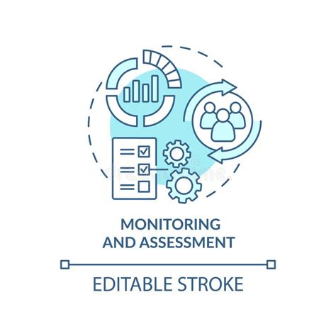 Monitoring And Assessment Turquoise Concept Icon Stock Vector