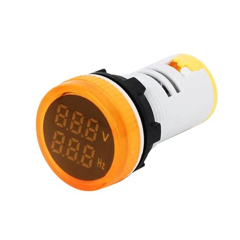 Round Voltage Current Indicator 22mm Yellow Flux Electronix Round Voltage Current Indicator 22mm Yellow Flux Electronix