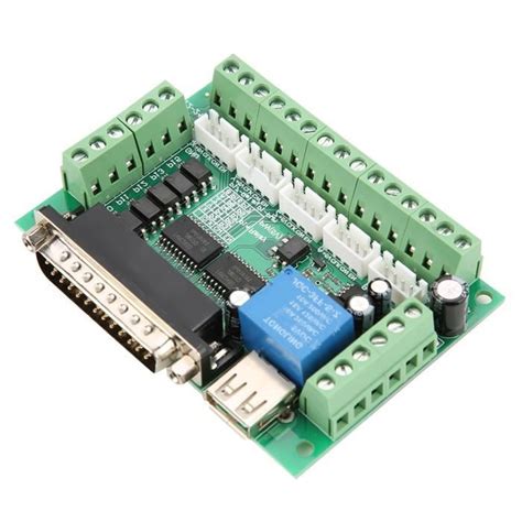 MACH3 5 Axes USB Interface Breakout Board Stepper Motor Interface Board CNC Controller For CNC