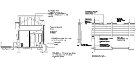 AutoCAD File Of Garden Guard House D Details