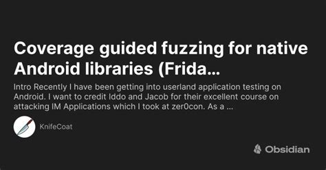 Grímur Grímursson On Linkedin Coverage Guided Fuzzing For Native