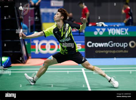 Ng Tze Yong Of Malaysia In Action During The Singles Match Between Lu Guang Zu And Ng Tze Yong