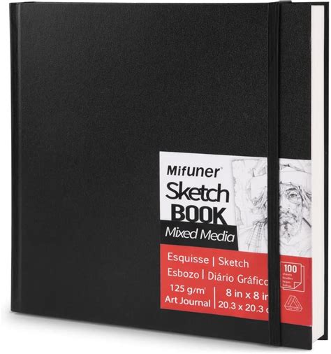 Mixed Media Art Sketchbook 8 X 8 Inches 100 Sheets200