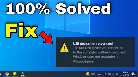 How To Fix Usb Device Not Recognized In Windows 10 11 Youtube