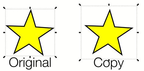 svg why when i copy and paste an object in inkscape does its