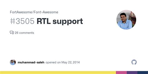 Rtl Support · Issue 3505 · Fortawesomefont Awesome · Github