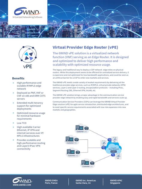 6wind Virtual Provider Edge Pdf Virtual Private Network Computer Network