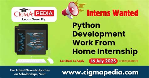 Python Development Work From Home Internship By Codezero2pi Solution Opc Private Limited How