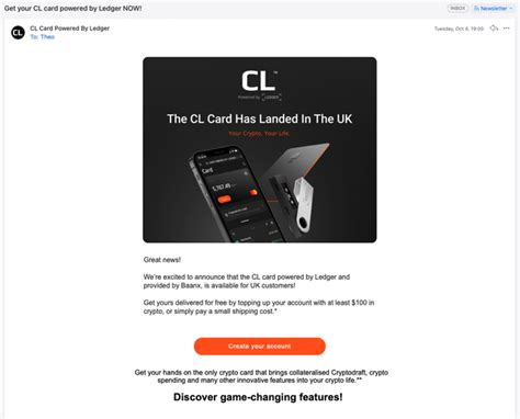 An Email Today Get Your Cl Card Powered By Ledger Now R Ledgerwallet