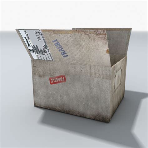 골판지 상자 열기 3d 모델 5 Max 3ds Fbx Obj Free3d