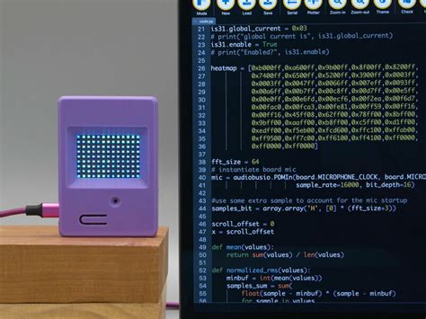 Code The Waterfall Visualizer Mini Led Matrix Audio Visualizer Adafruit Learning System
