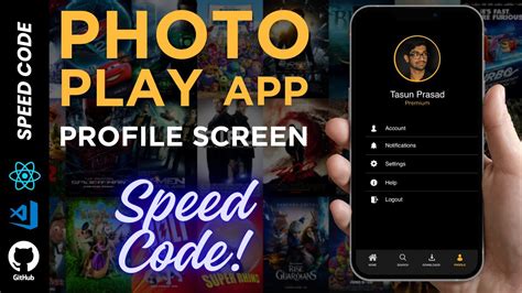 React Native Speed Coding Build A Profile Screen In Minutes Photoplay App Youtube