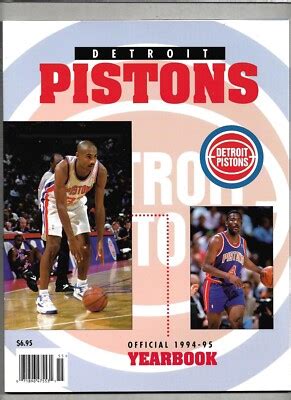1994 95 Detroit Pistons Official Basketball Yearbook Grant Hill Excellent Ebay